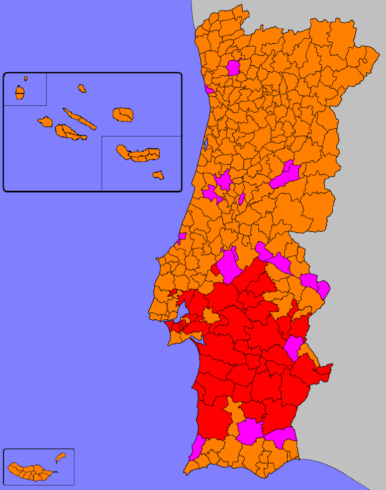Mapa político de portugal | Actualizado febrero 2026